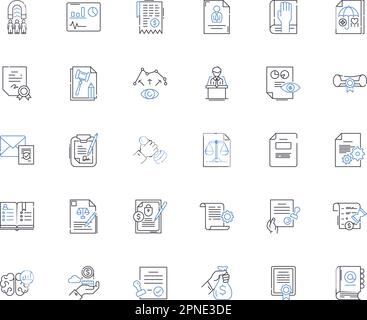Order line icons collection. Command, Directive, Arrangement, Organization, System, Structure ...