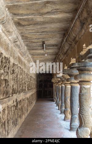 One of 108 divya desams, the gopuram of the Vaikunta Perumal temple ...