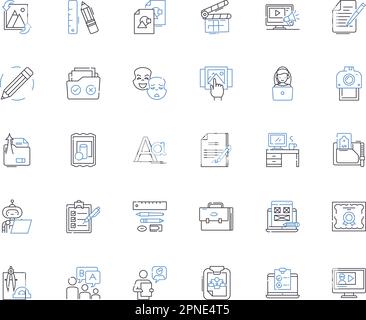 Memory line vector icons and signs. Retention, Remembrance, Cache ...