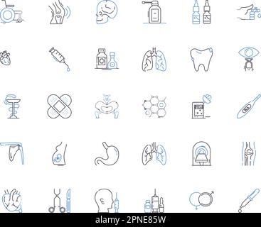 Sickbay line icons collection. Medical, Infirmary, Treatment, Diagnosis ...