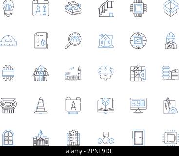 Intercultural communication line icons collection. Diversity ...