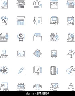 Polytechnic line icons collection. Technology, Engineering, Innovations ...