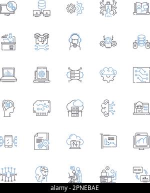 Cohort analysis line icon, vector. Cohort analysis outline sign ...