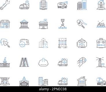 Fabrication design line icons collection. Precision, Innovation ...