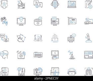 Office drs line icons collection. Appointment, Receptionist ...