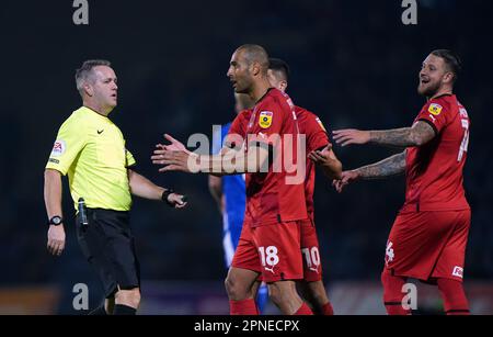 Leyton Orient's Darren Pratley appeals to referee Carl Brook during the ...