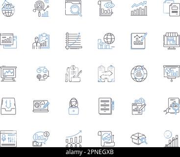 Digital archiving line icons collection. Preservation, Storage, Backup ...