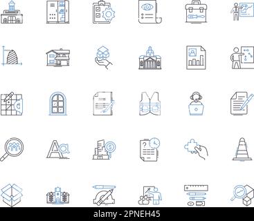 Continuous production line icons collection. Efficiency, Automation ...