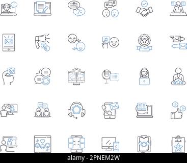 Diagnosis feedback line icons collection. Evaluation, Response ...