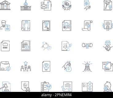 Allowable line icons collection. Permissible, Acceptable, Legitimate ...