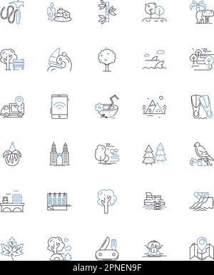 Adventurous spirit line icons collection. Brave, Courageous, Daring ...