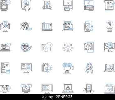 collaboration icon linear vector graphics sign or symbol set for web ...