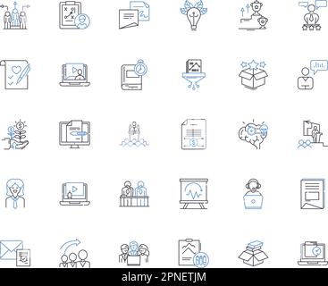 Operational excellence line icons collection. Efficiency, Optimization ...
