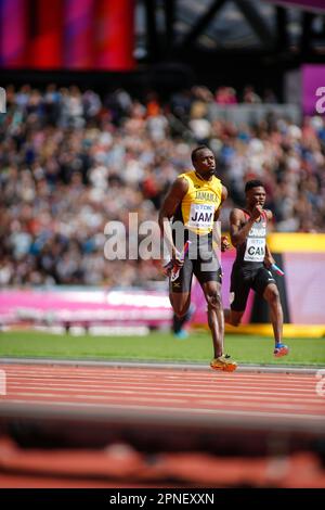 Usain Bolt participating in the London 2017 World Athletics ...