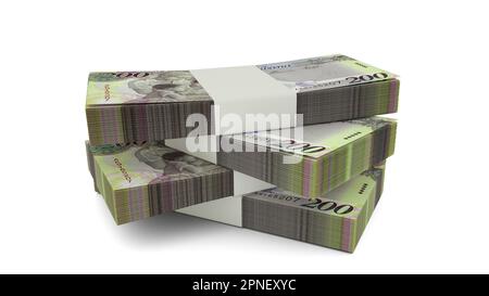3D Stack of 200 Botswanan Pula notes Stock Photo - Alamy