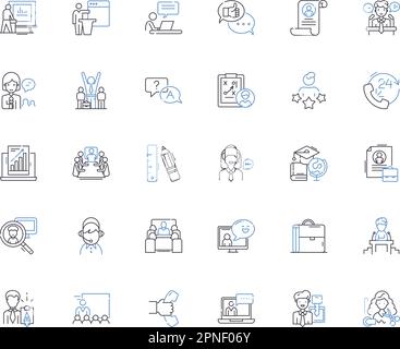 Workforce line icons collection. Productivity, Diversity, Collaboration ...