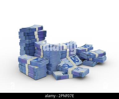 3d rendering of Stack of 1000 Nigeria Naira notes. bundles of naira ...