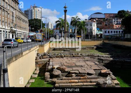 Valongo Wharf (Cais do Valongo) archaeological site in Rio de Janeiro ...