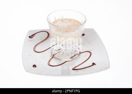 Colombian Food, Tasty Rice Pudding Dessert; Photo White Background ...