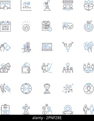 Gain line icons collection. Increase, Boost, Grow, Enhance, Expand ...