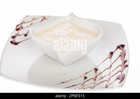 Colombian Food, Tasty Rice Pudding Dessert; Photo White Background ...