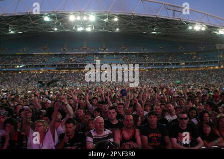 Atmosphere Cold Chisel performing live in concert at ANZ Stadium as ...