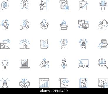 Proficiency line icons collection. Mastery, Competence, Fluency ...