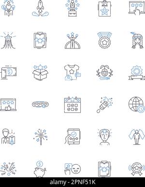 Gain line icons collection. Acquire, Expand, Enhance, Boost, Increase ...