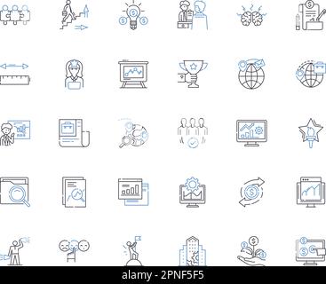 Customer-centricity line icons collection. Personalization ...