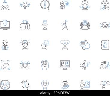 Firm Milests line icons collection. Growth, Progress, Achievement ...
