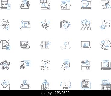 Show launch line icons collection. Premiere, Debut, Unveil, Release ...