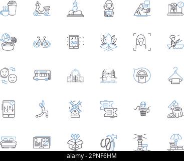 Opulent travel line icons collection. Luxurious, Extravagant, Lavish ...