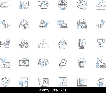 Futures markets line icons collection. Derivatives, Hedging ...