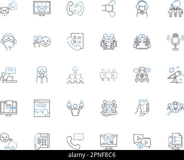 Transferal line icons collection. Exchange, Movement, Transfer ...