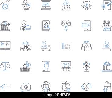 Capitalism line icons collection. Profit, Competition, Innovation ...