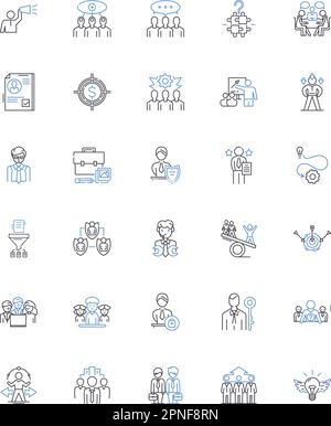 Command line icons collection. Authority, Controller, Dictate, Direct ...