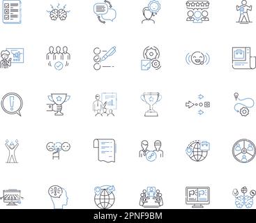 Enterprise growth line icons collection. Expansion, Scale, Advancement, Development, Progression ...