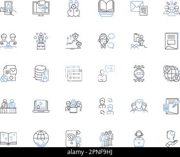 Project roadmap line icons collection. Planning, Strategy, Vision ...
