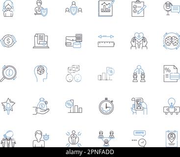 Analysis line icons collection. Interpretation, Evaluation, Breakdown ...