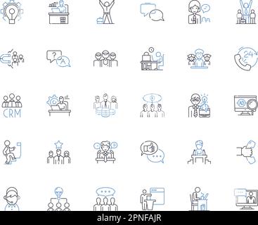 Vocation line icons collection. Calling, Destiny, Mission, Purpose ...