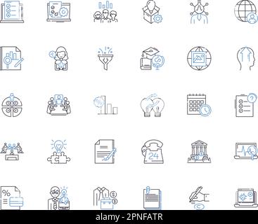 Workplace protocols line icons collection. Guidelines, Procedures ...