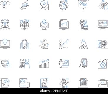 Business Advancements line icons collection. Innovation, Disruption ...