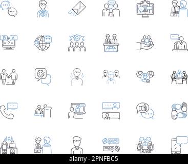 Guests line icons collection. Attendees, Visitors, Patrons ...