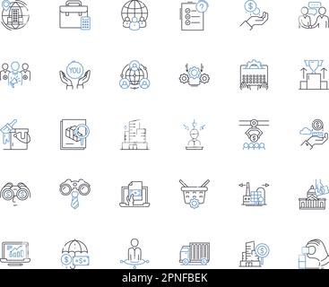 Sole proprietorship line icons collection. Ownership, Business ...