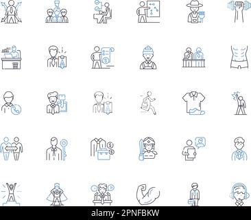 Ethos line icons collection. Integrity, Credibility, Hsty, Trusrthiness ...