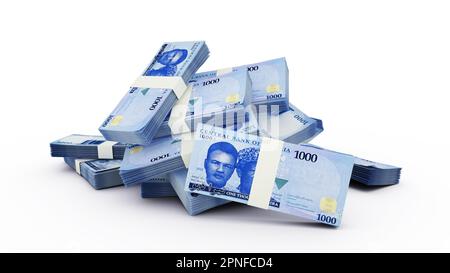 3D Stack of 1000 Nigerian Naira notes Stock Photo - Alamy