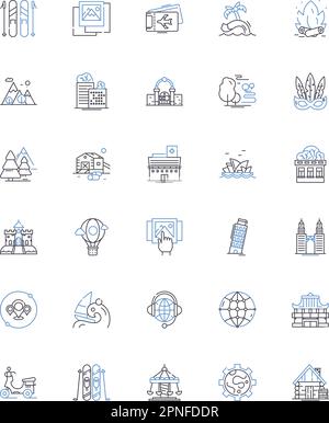 Folklore line icons collection. Legends, Myths, Creatures, Tales, Magic ...