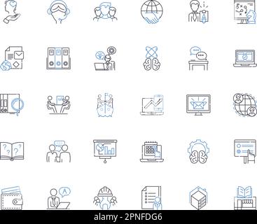 Daily schedule and routine linear icons set Stock Vector Image & Art ...