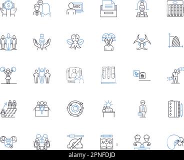 Tutorial line icons collection. Steps, Guide, Lessons, Method, Demonstration, Instruction, Tips ...