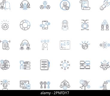 Recognition line icons collection. Acknowledgment, Appreciation ...